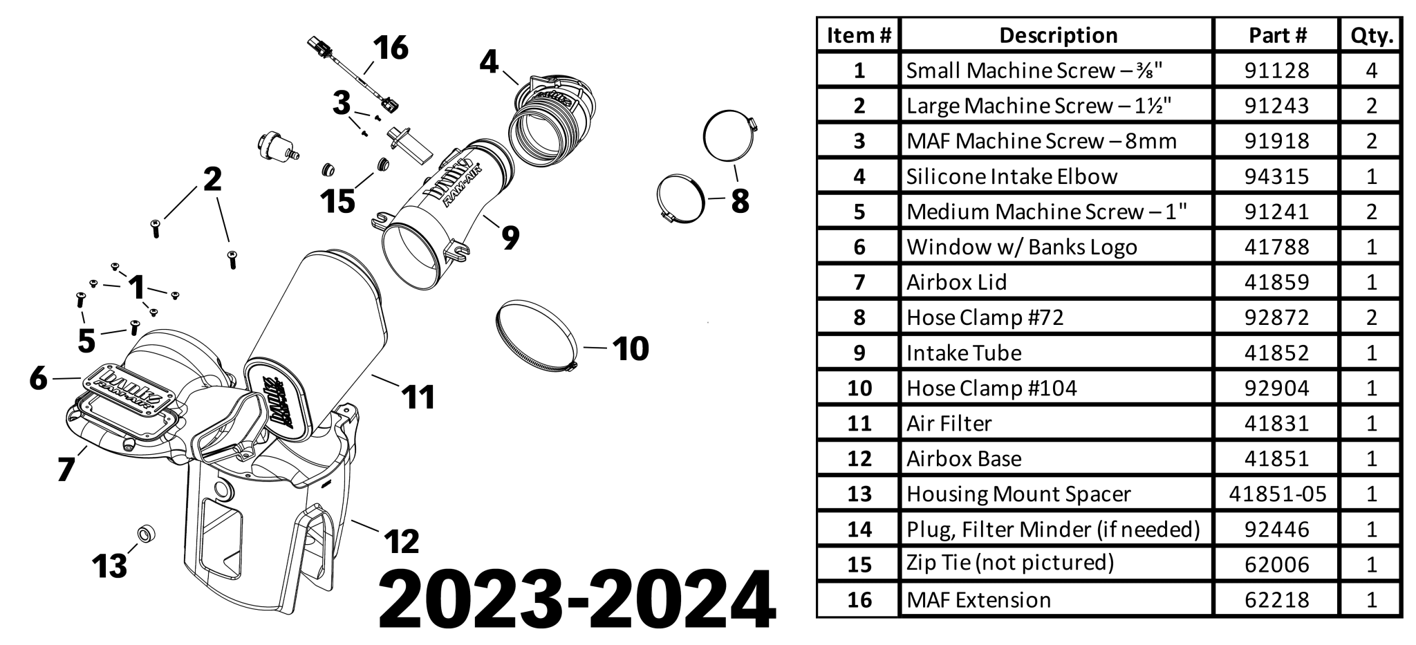 97712 Banks Ram-Air Intake for 2020-2024 Ford F250/F350/F450/ 6.7L ...
