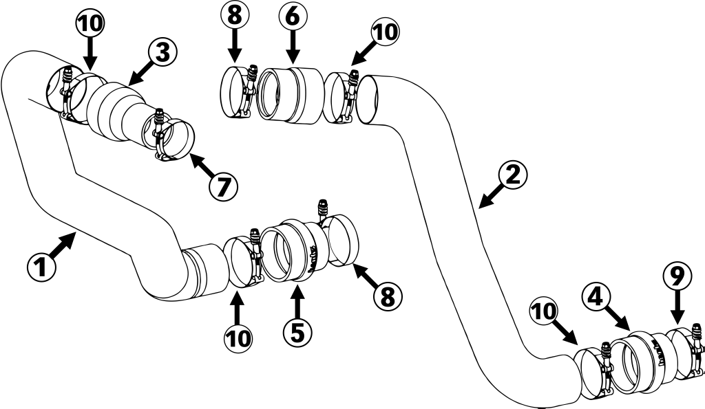 97662 Banks Boost Tube Upgrade Kit 25993 for 2012-2016 Chevy/GMC 2500/ ...
