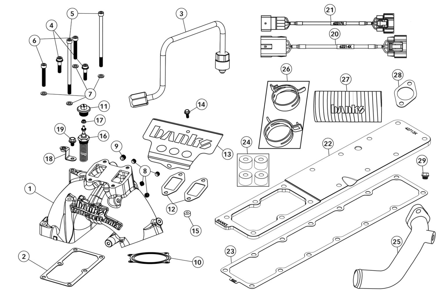 97738 Monster-Ram Intake System for 2013-18 RAM Chassis Cab 6.7L ...