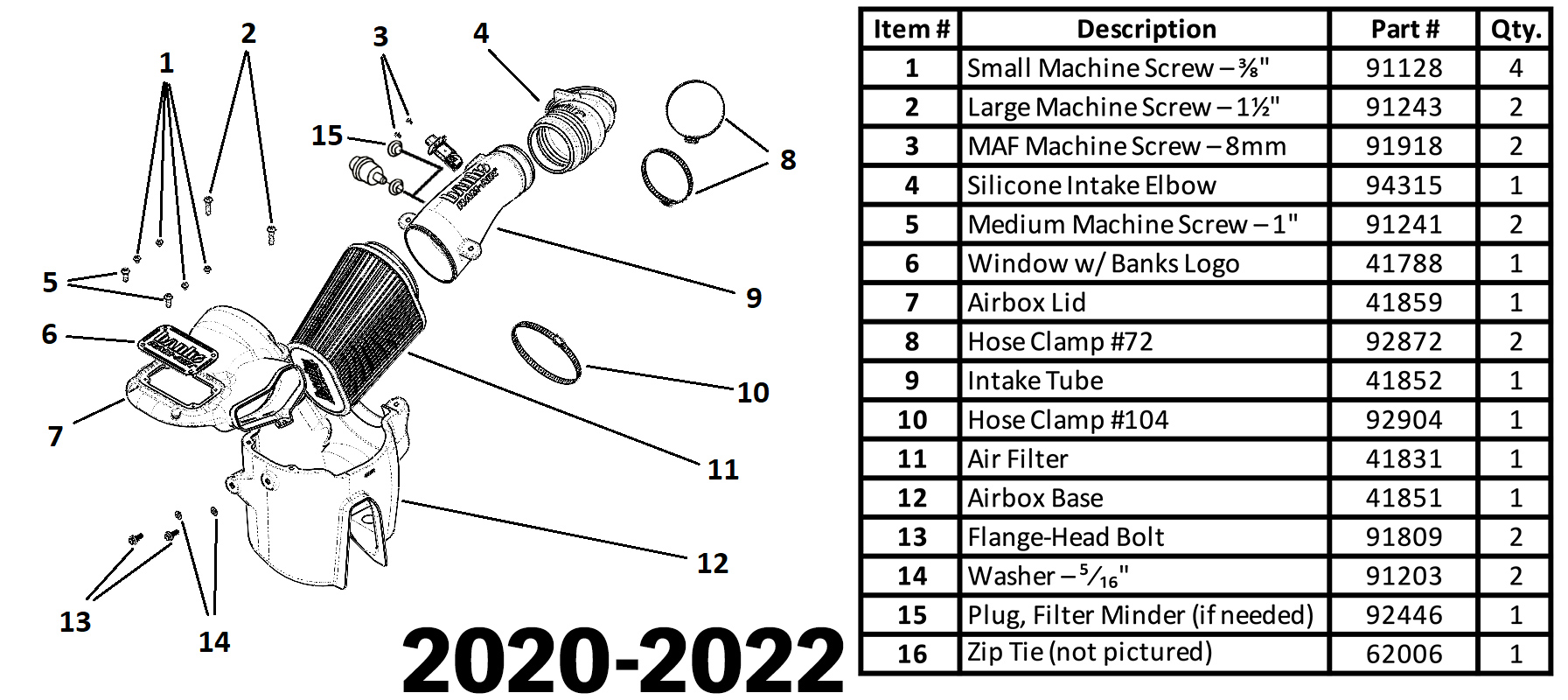 97712 Banks Ram-Air Intake for 2020-2024 Ford F250/F350/F450/ 6.7L ...